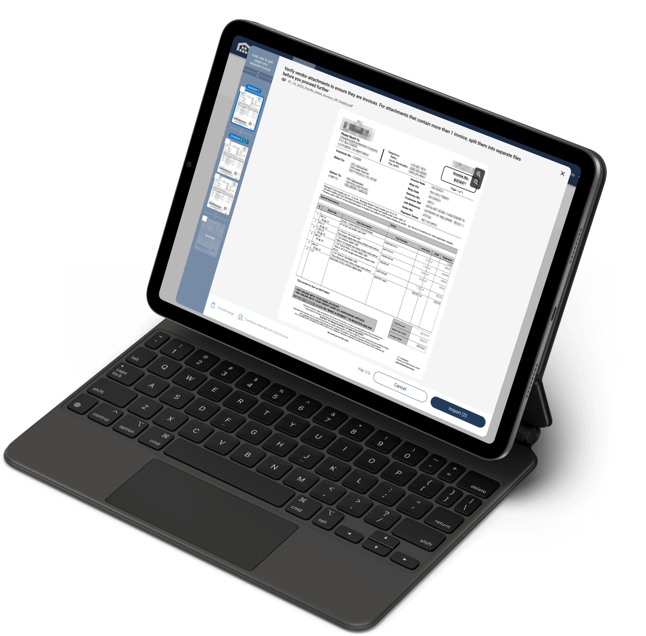 Field Materials: Invoices Module